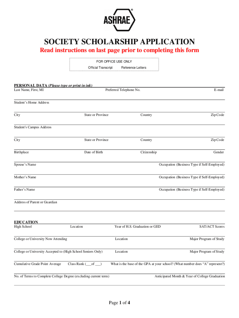 Fillable Online High School Senior Scholarships Fax Email Print - pdfFiller