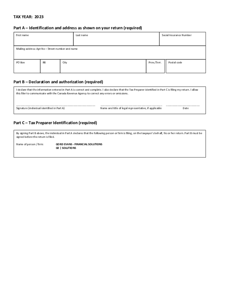 Fillable Online 2023 Filing Authorization Form Fax Email Print - pdfFiller