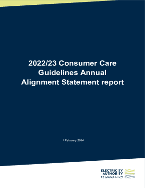 Fillable Online Consumer Care Guidelines Annual Alignment Statements ...