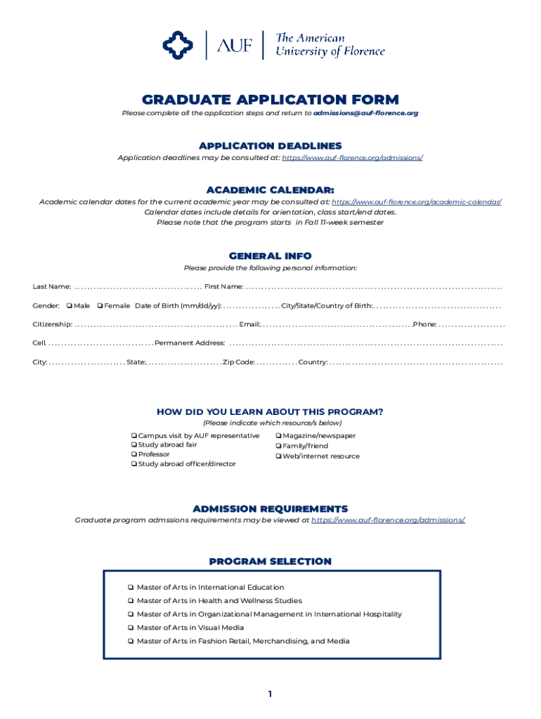 Fillable Online Academic Calendar and Deadlines Fax Email Print - pdfFiller