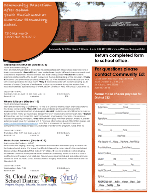 Fillable Online Youth Enrichment Activies Form.pdf Fax Email Print - pdfFiller