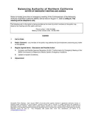 Fillable Online balancing authority area services agreement - LA City ...