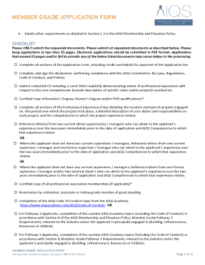 Fillable Online AIQS Member Grade Application Form 2024 Fax Email Print ...