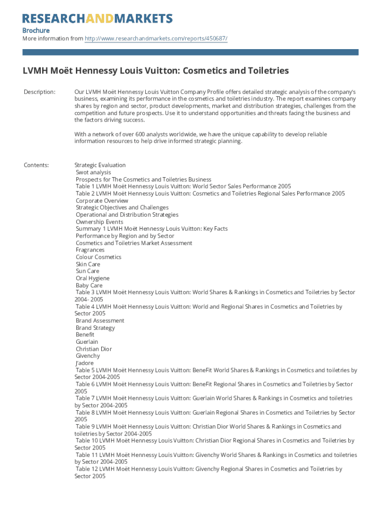 Fillable Online LVMH Moet Hennessy Louis Vuitton Company Profile Fax ...
