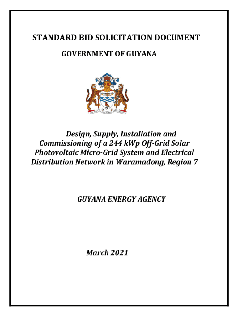 Fillable Online gea gov standard bid solicitation document Fax Email ...