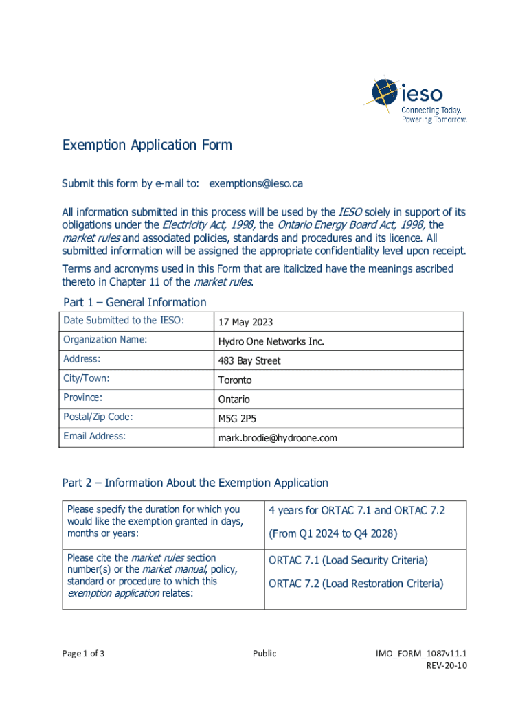 Fillable Online Exemption Applicant Form Fax Email Print - pdfFiller