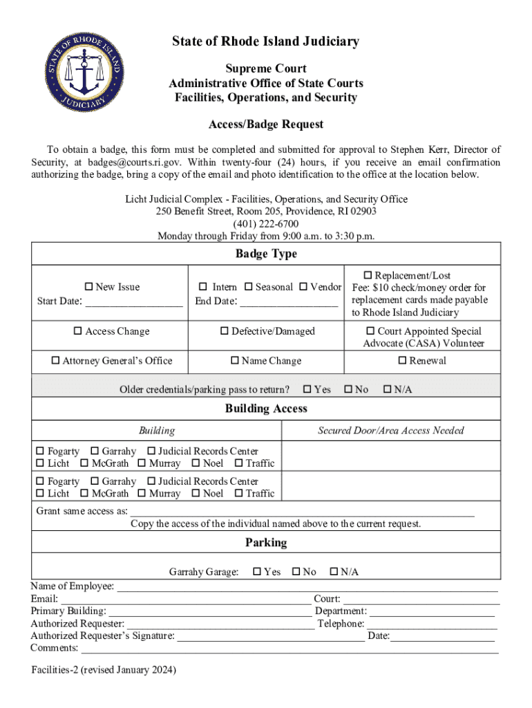 Fillable Online BADGE ACCESS REQUEST FORM (2023) CONVERSION.pdf Fax ...