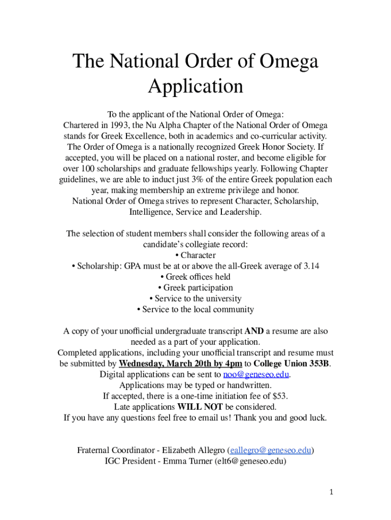 Fillable Online Order of Omega - Fraternity & Sorority Life Fax Email ...