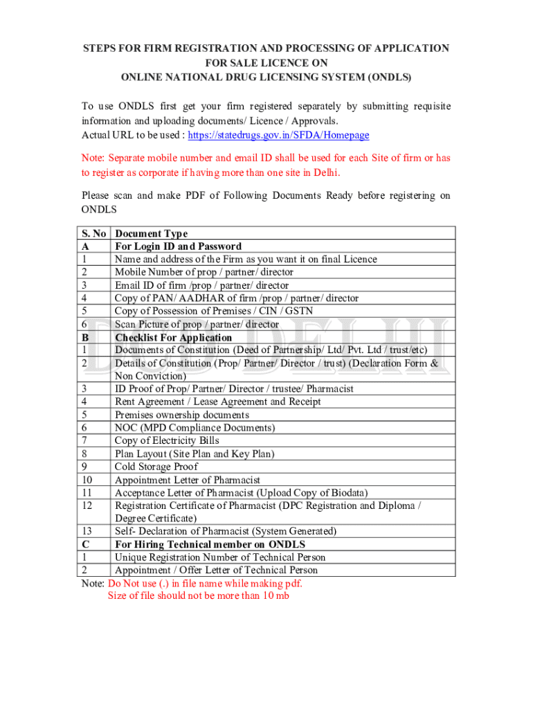 Fillable Online Drug License Online Application in India -Apply for ...