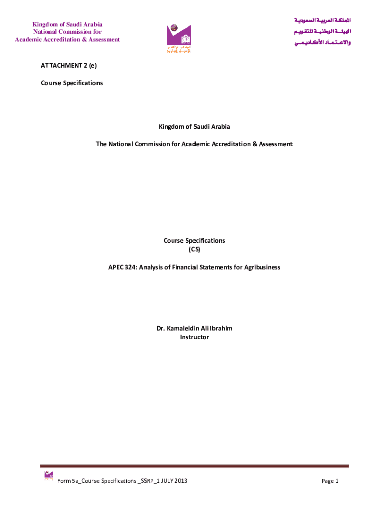 Fillable Online APEC 324: Analysis of Financial Statements for ...