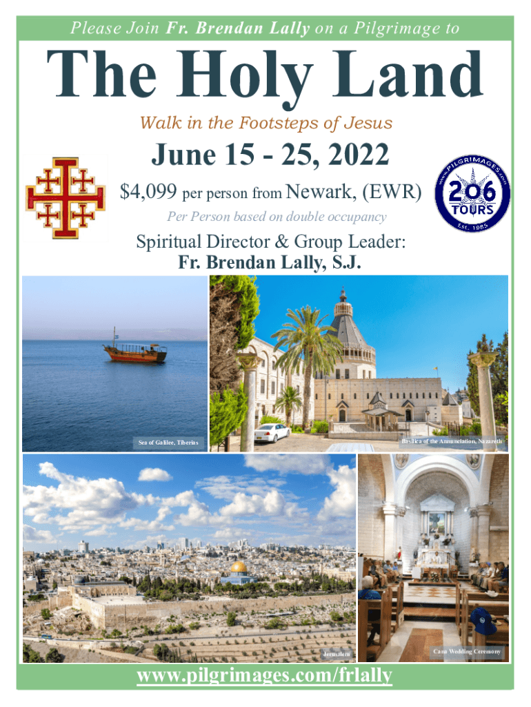 Fillable Online Fr. Brendan Lally, SJ - Holy Land Pilgrimage Fax Email ...