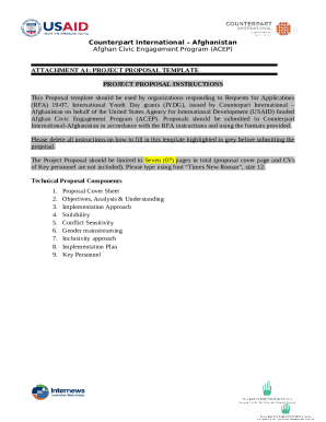 Project Proposal Template and Submission Doc Template | pdfFiller