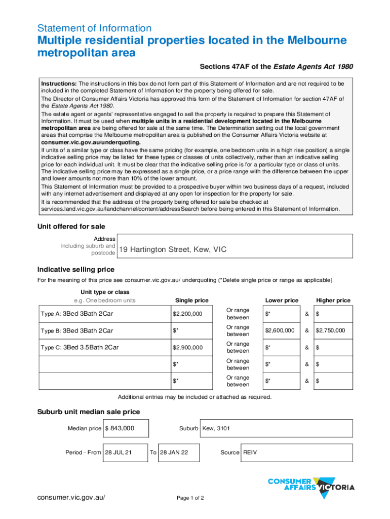 Fillable Online 19 Hartington Street, Kew, VIC Fax Email Print - pdfFiller