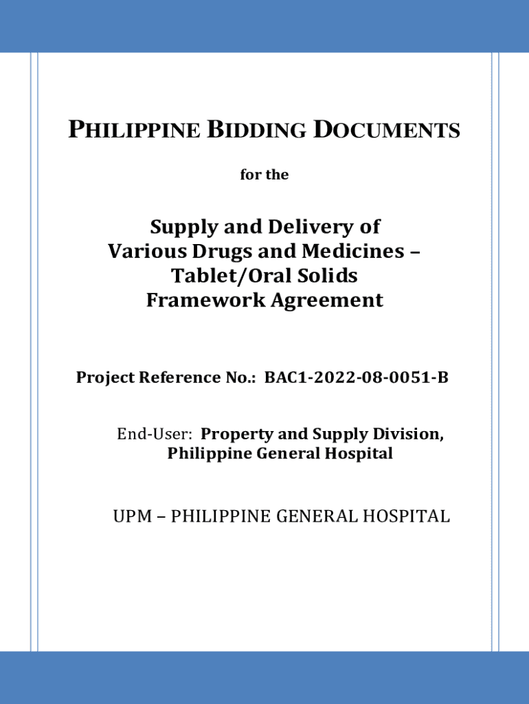 Fillable Online bidsandawards upm edu Bid Documents for UP-PGH Cancer ...