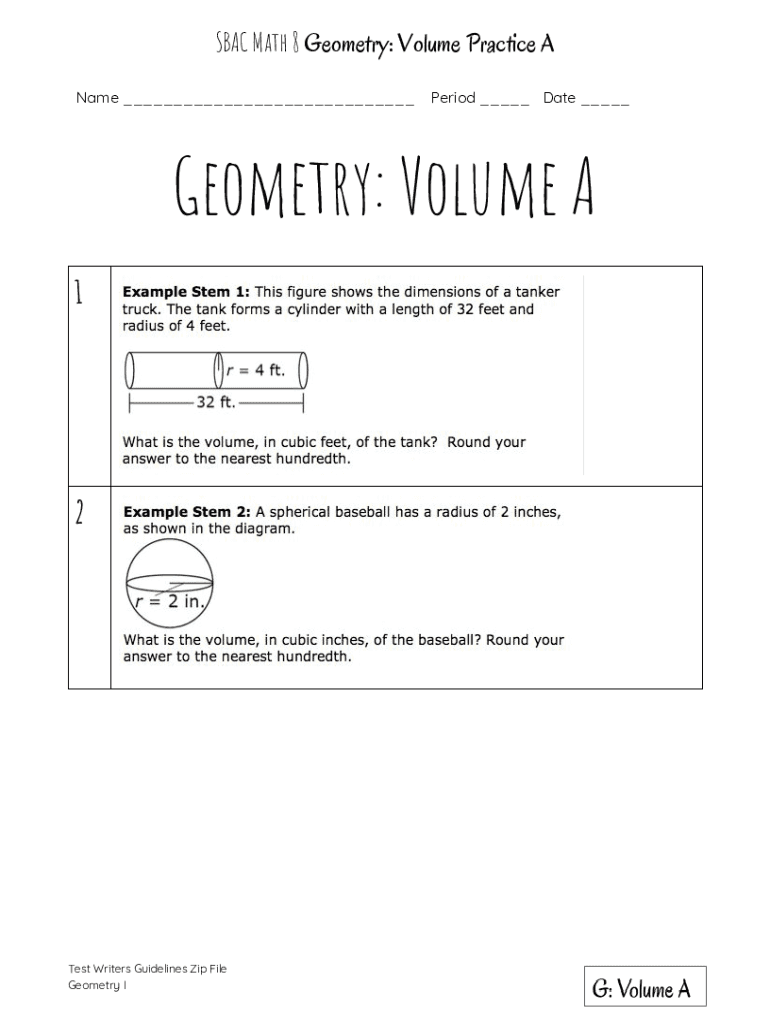 Fillable Online SBAC SAMPLE QUESTIONS: GRADE 8 MATH Fax Email Print ...
