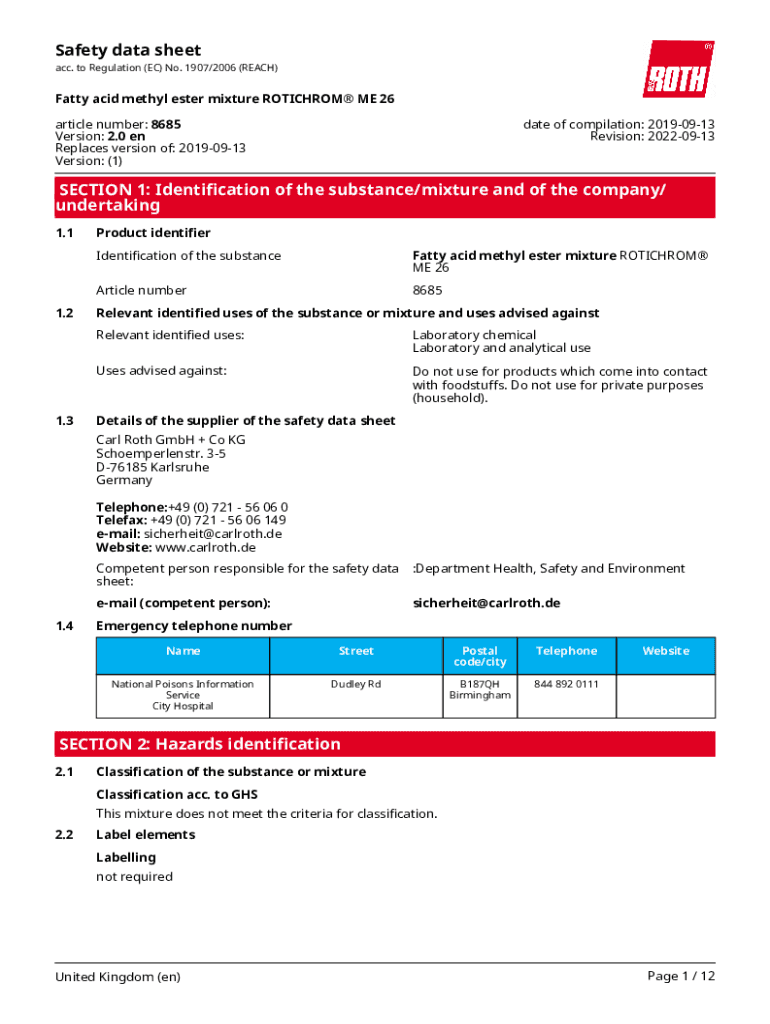 Fillable Online Fatty Acid Methyl Ester (FAME / Biodiesel) Fax Email ...