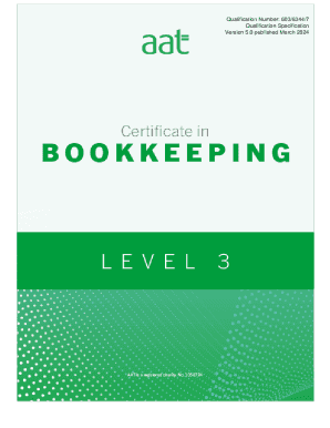 Fillable Online AAT Level 3 Certificate in Bookkeeping Qualification ...