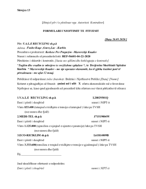 Fillable Online F13 Formular i deklarates se projekteve te financuara ...