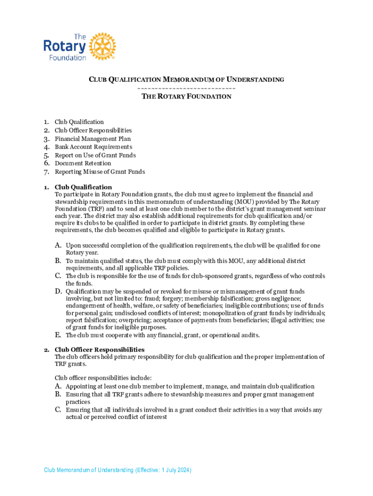 Fillable Online 1. Club Qualification 2. Club Officer Responsibilities ...