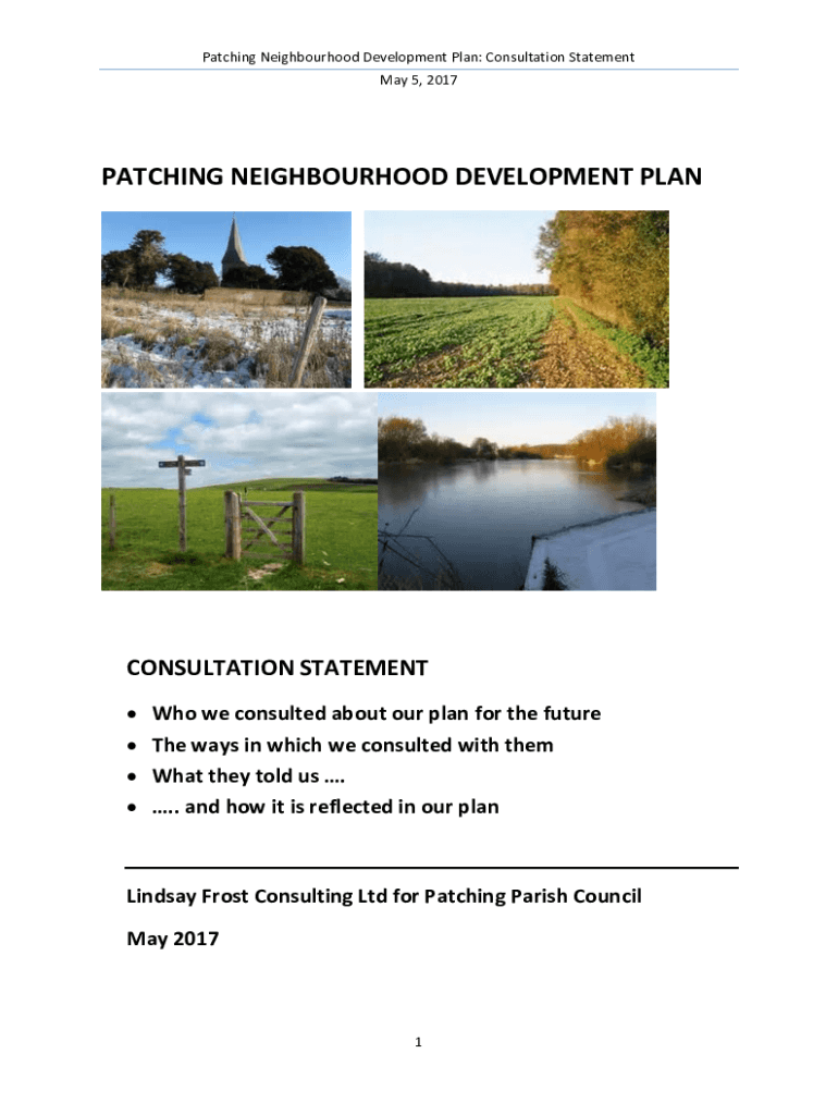 Fillable Online TAS Neighbourhood Plan - Consultation Statement Fax ...