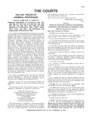 Fillable Online Rule 412 - Pleas in Response to Summons, 234 Pa. Code ...