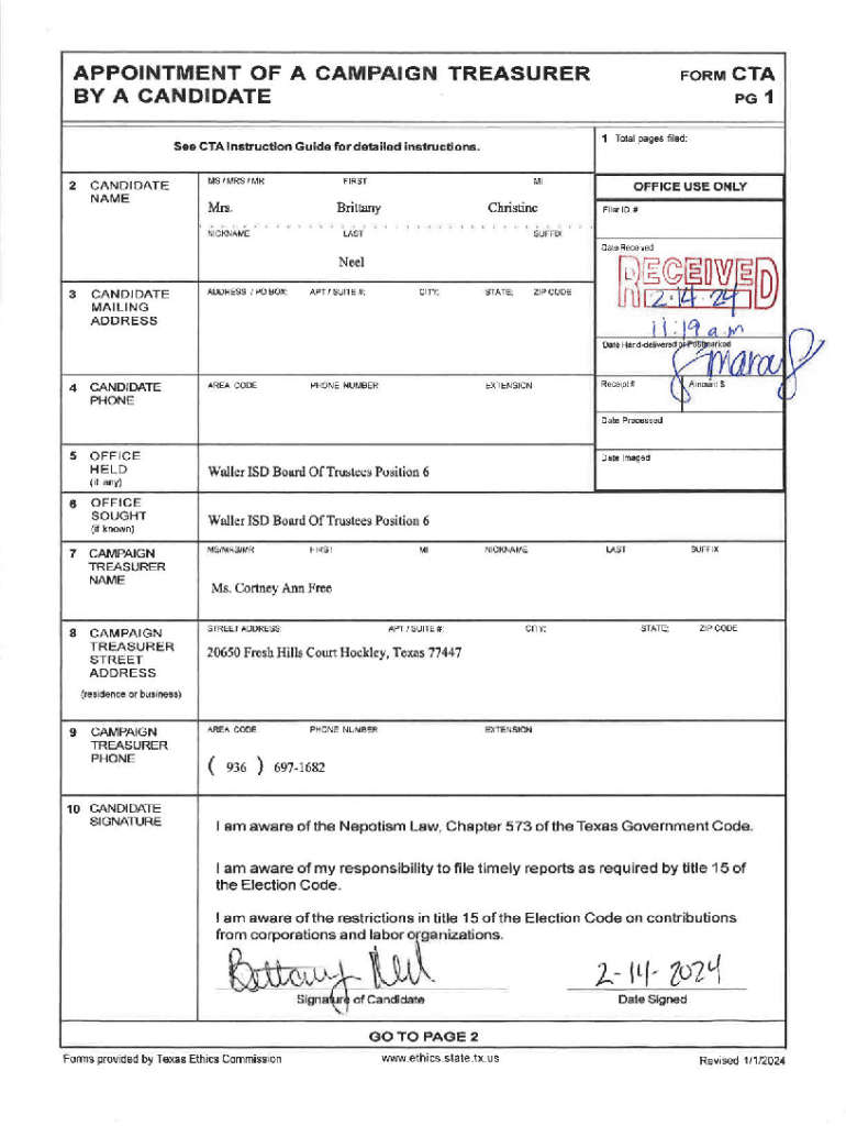 Fillable Online Barrow CTA Fax Email Print - pdfFiller