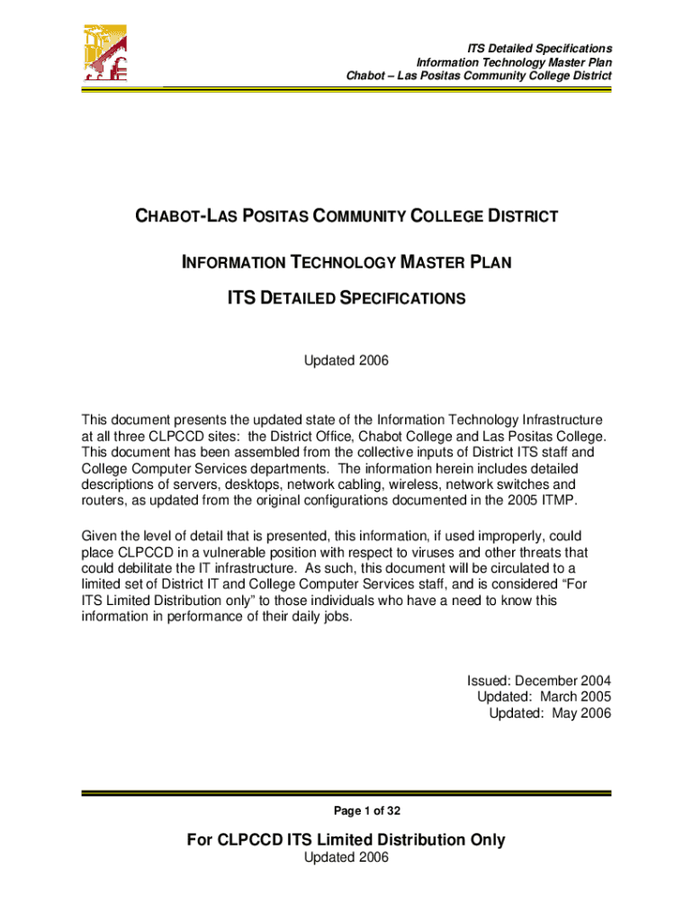 Fillable Online Chabot-Las Positas Community College District Master Plan Fax Email Print ...