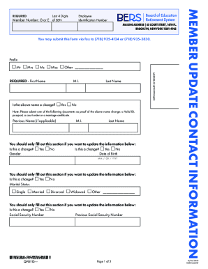 Fillable Online Enrollment - BERS Fax Email Print - pdfFiller