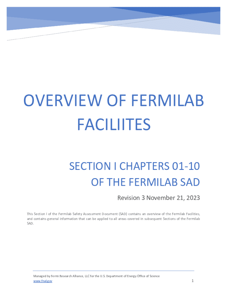 Fillable Online Section I Chapters 01-10 of the Fermilab SAD Fax Email Print - pdfFiller