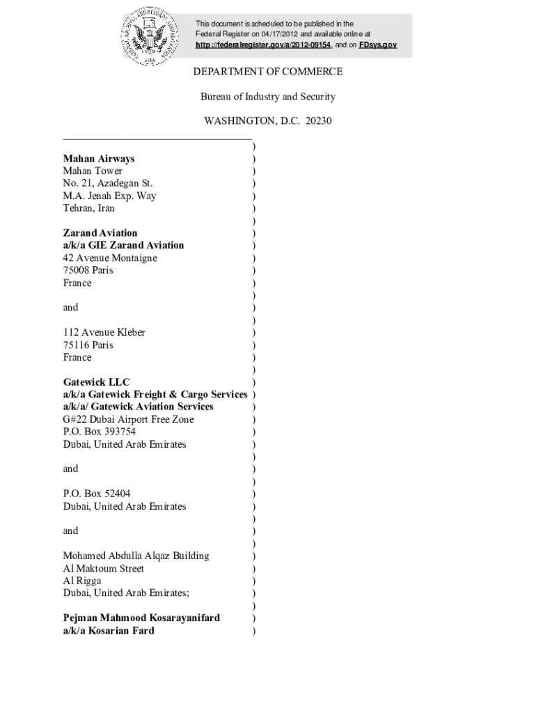 Fillable Online Updated Statements of Legal Authority for the Export ... Fax Email Print - pdfFiller