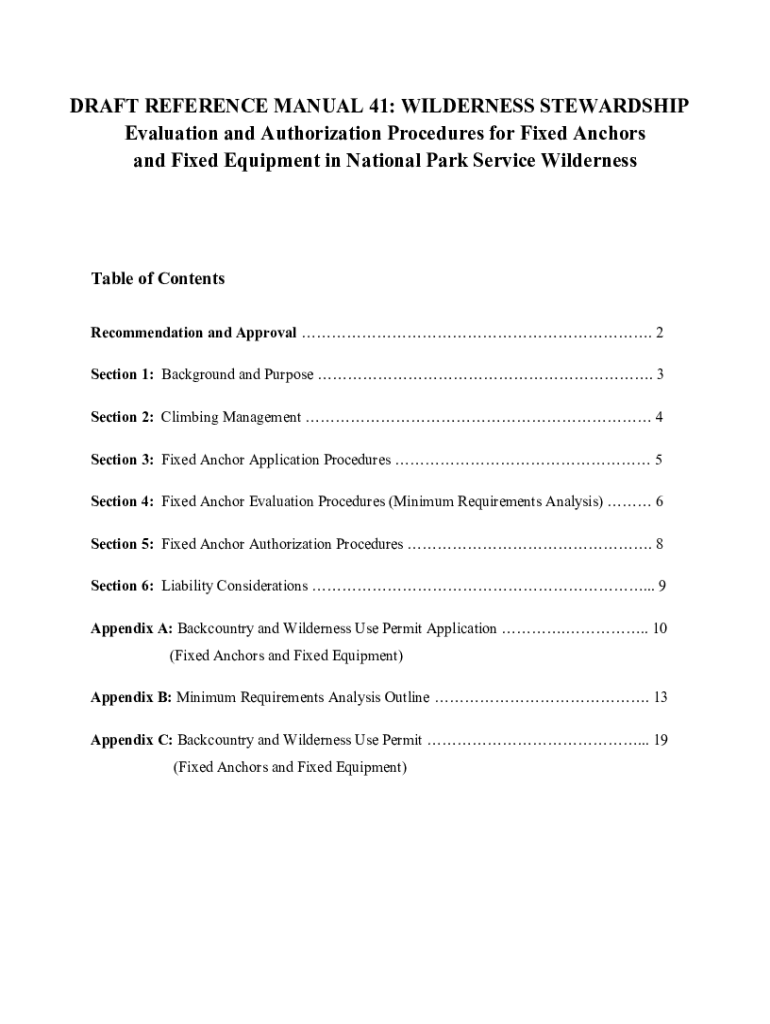 Fillable Online DRAFT REFERENCE MANUAL 41. Evaluation and Authorization Procedures for Fixed ...