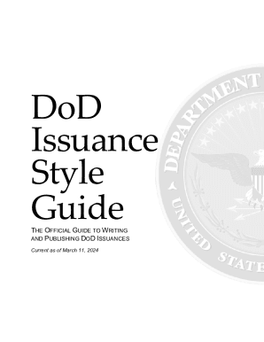 Fillable Online Summary of DoD Issuance Style Guide Changes March 11 ...