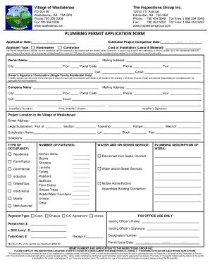 Fillable Online Plumbing Permit Template Fax Email Print - pdfFiller
