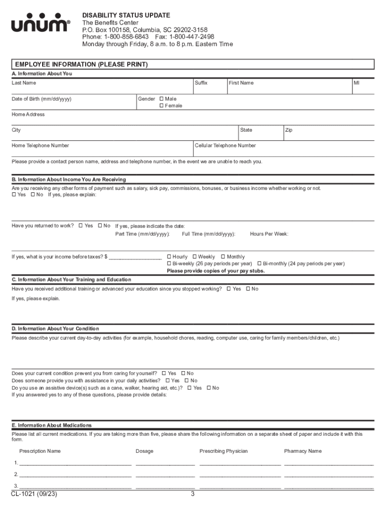 Fillable Online Instructions Unum Online Services Questions? Fax Email ...