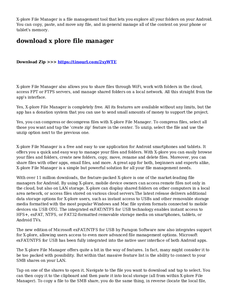 Fillable Online X plore File Manager - File Explorer - APK Download for Android Fax Email Print ...