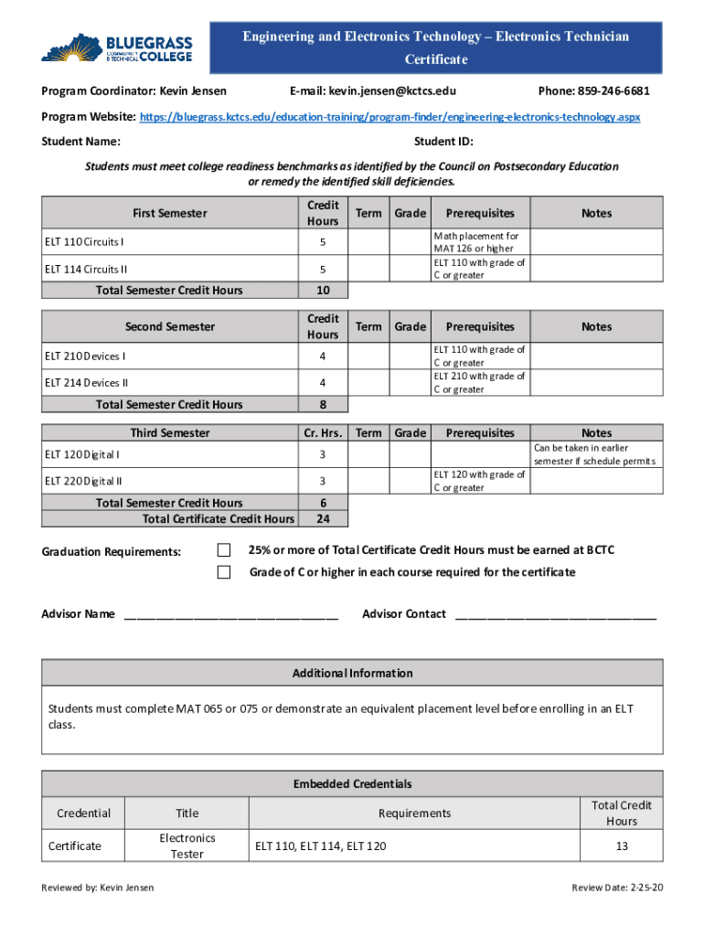 Fillable Online elt-certificate-electronics-technician.docx Fax Email Print - pdfFiller