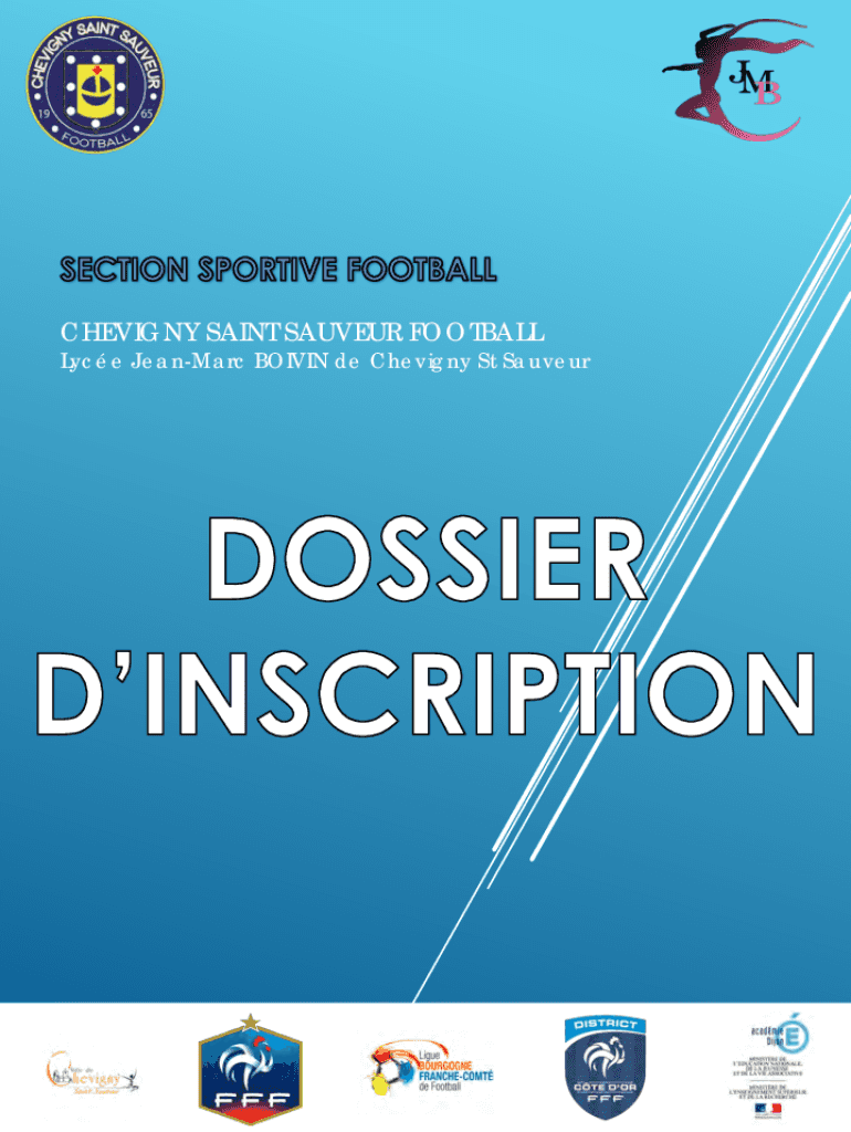 Remplissable En Ligne Dossier de candidature section sportive foot (Filles / garons ... Fax ...