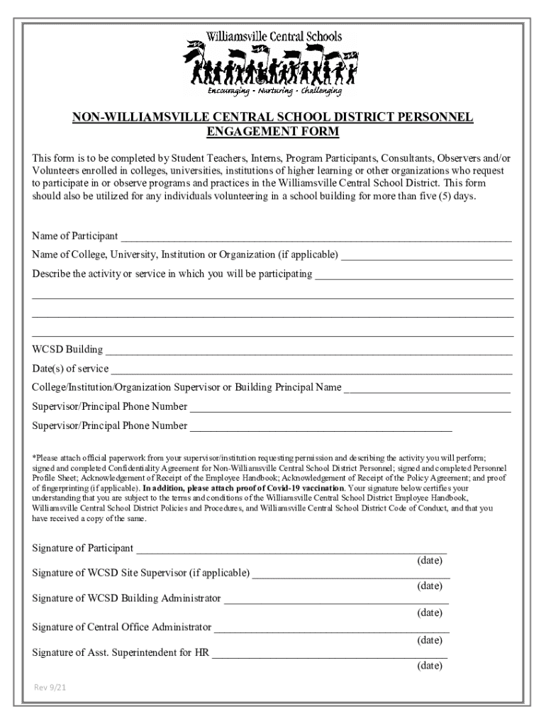 Fillable Online Personnel Student Teacher, Observer, and Intern ...