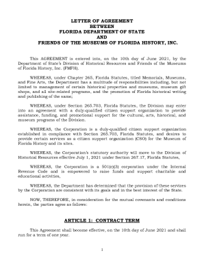 Fillable Online Article of Agreement - UF Digital Collections Fax Email ...