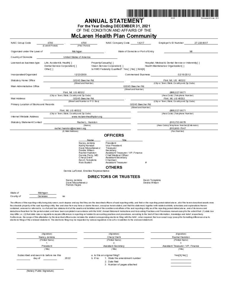 Fillable Online NAIC Annual Statement InstructionsProperty/Casualty Fax ...