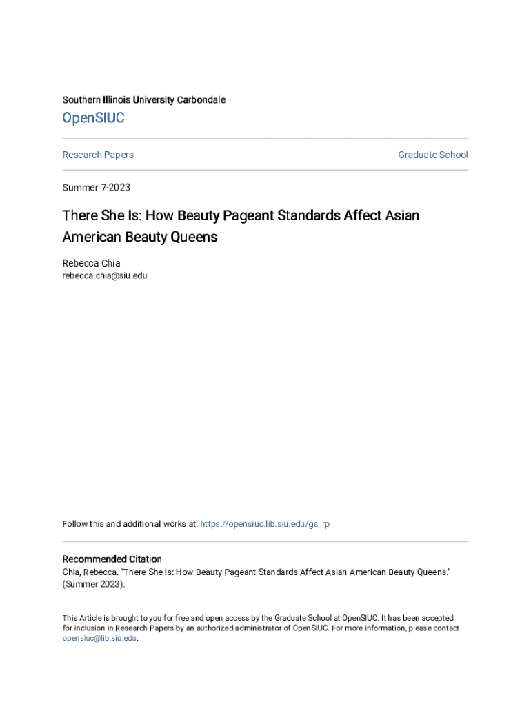 Fillable Online There She Is: How Beauty Pageant Standards Affect Asian ...