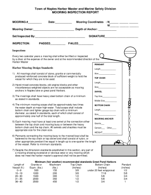 Fillable Online Mooring & Dock Inspections Fax Email Print - pdfFiller