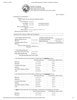 Fillable Online Hospital Fiscal Report State Form 49520 (R3/7-23 ...