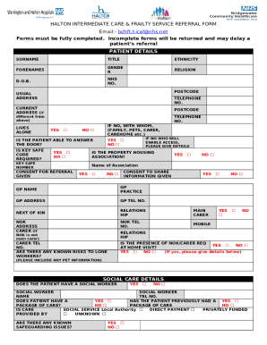 Intermediate Care and Frailty Service (HICaFS)Halton - bridgewater nhs ...