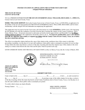 Fillable Online (Original Will and Addendum) Fax Email Print - pdfFiller