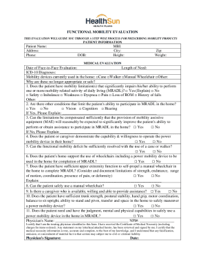 Fillable Online Medicare Wheelchair Evaluation Form - Fill Online ...