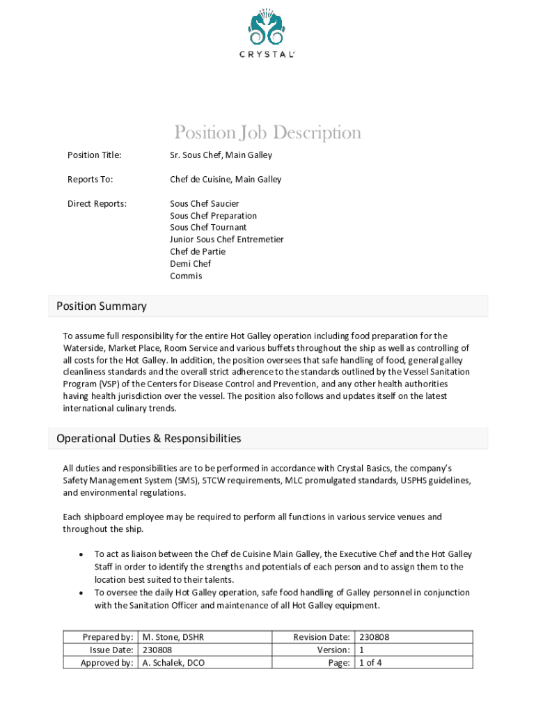 Fillable Online Kitchen Hierarchy: The Different Types of Chefs ...