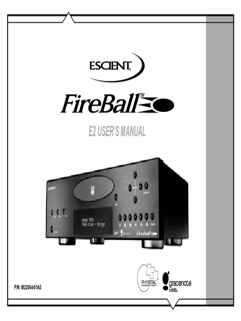 Fillable Online ESCIENT FireBall SE-D1 user manual(1) Fax Email Print ...