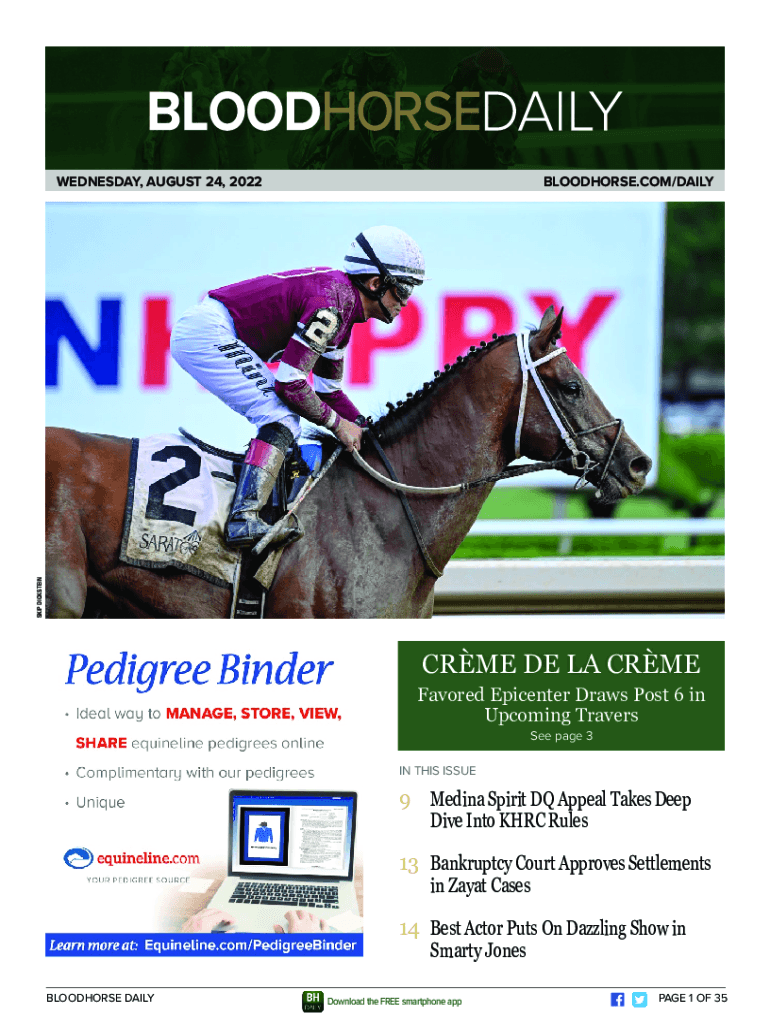 Fillable Online Medina Spirit DQ Appeal Takes Deep Dive Into KHRC Rules ...