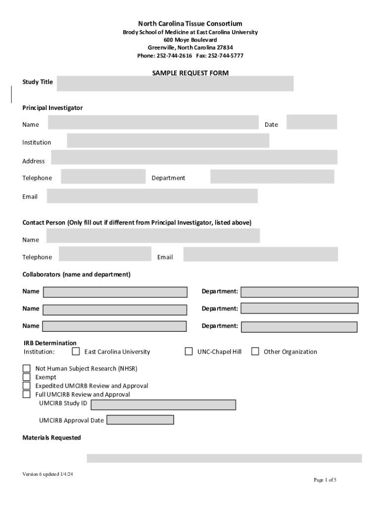 Fillable Online 1-4-24 NCTC Specimen Request - Research Agreement Form 3 Fax Email Print - pdfFiller